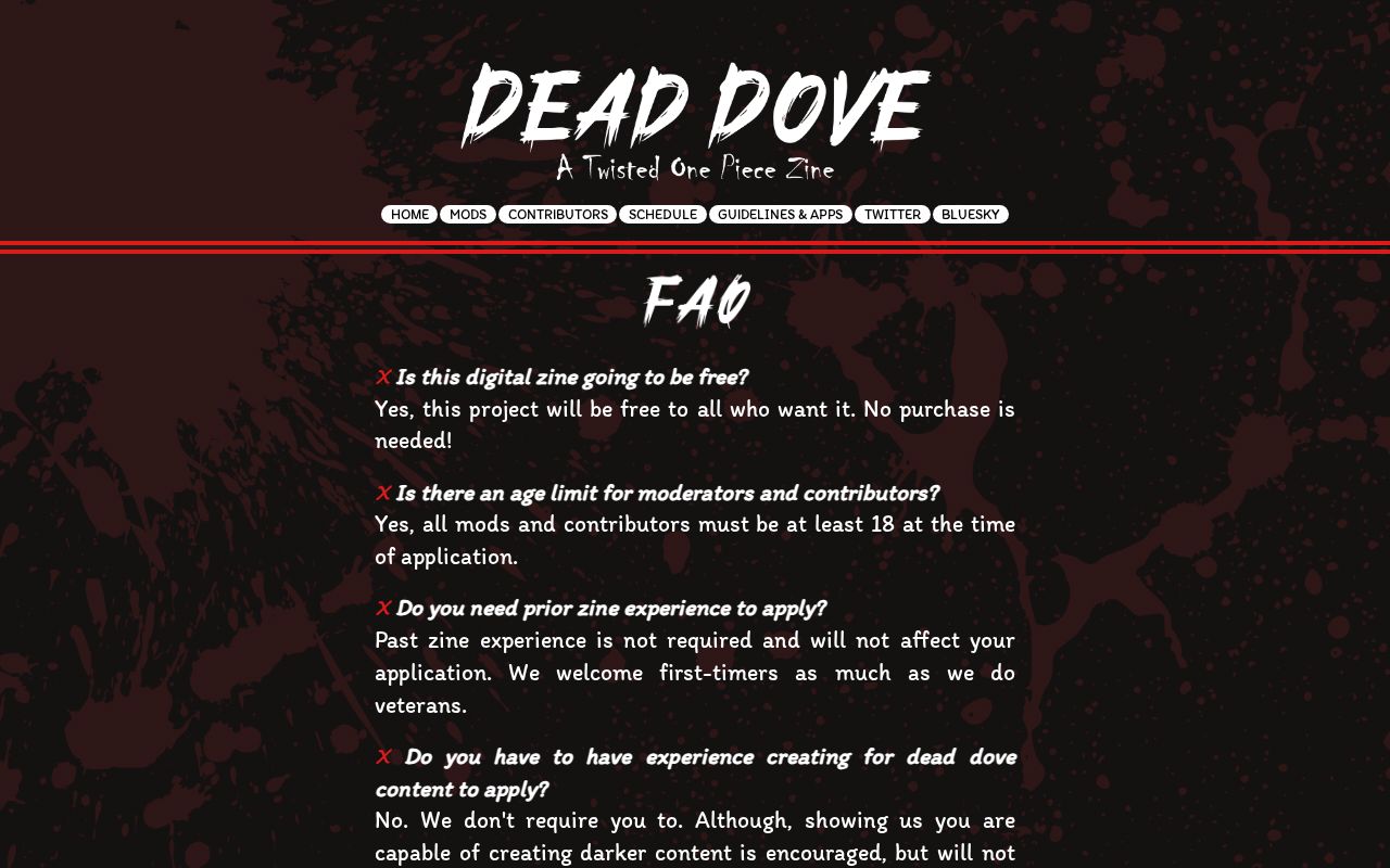 Dead Dove FAQ